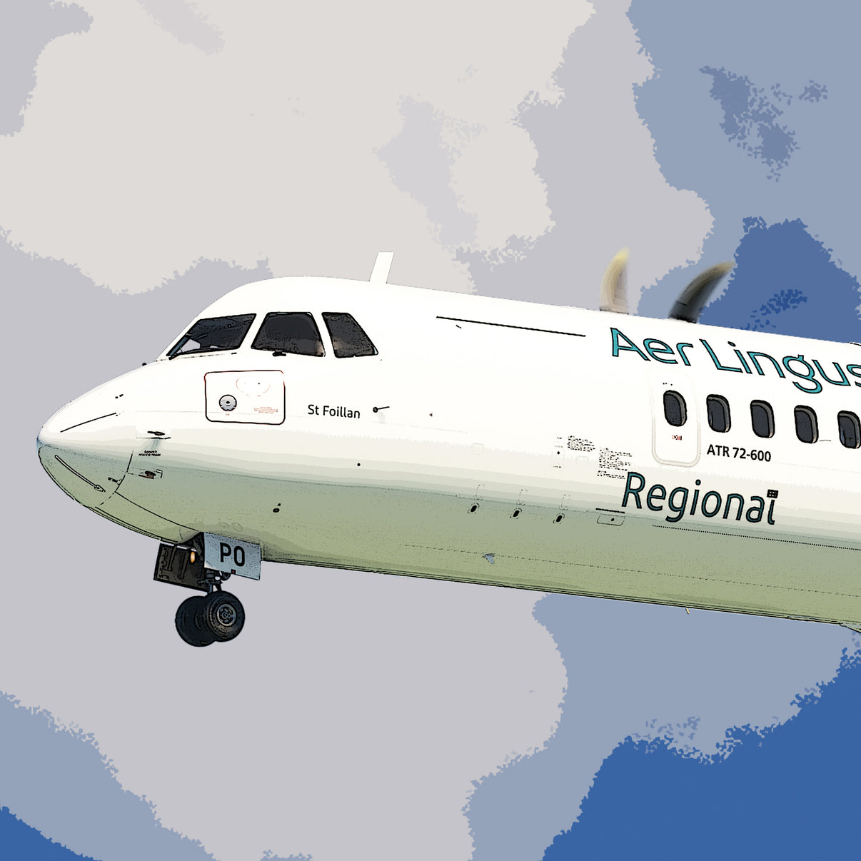 Aer Lingus ATR 72-600 Poster – Headwind Designs