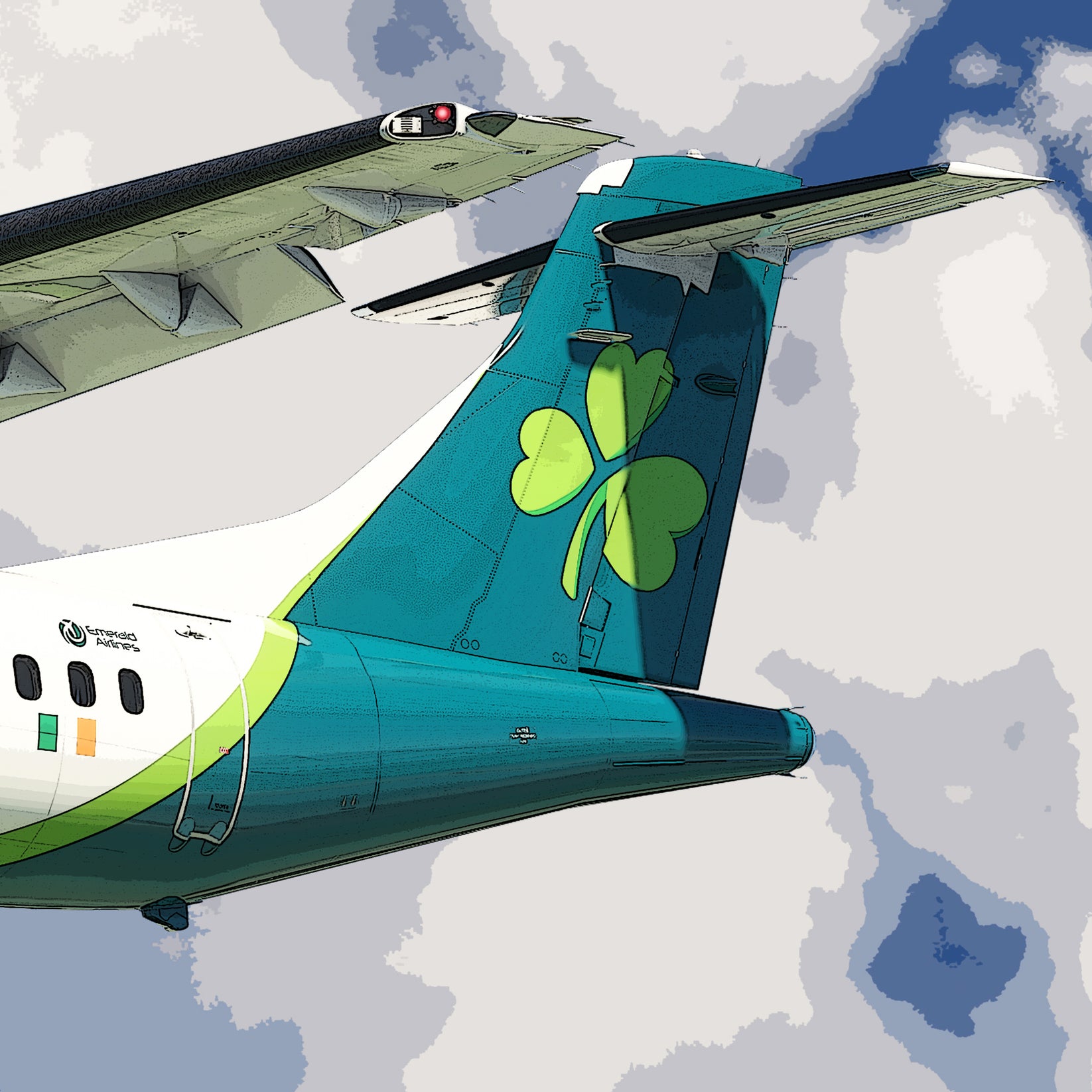 Aer Lingus ATR 72-600 Poster – Headwind Designs