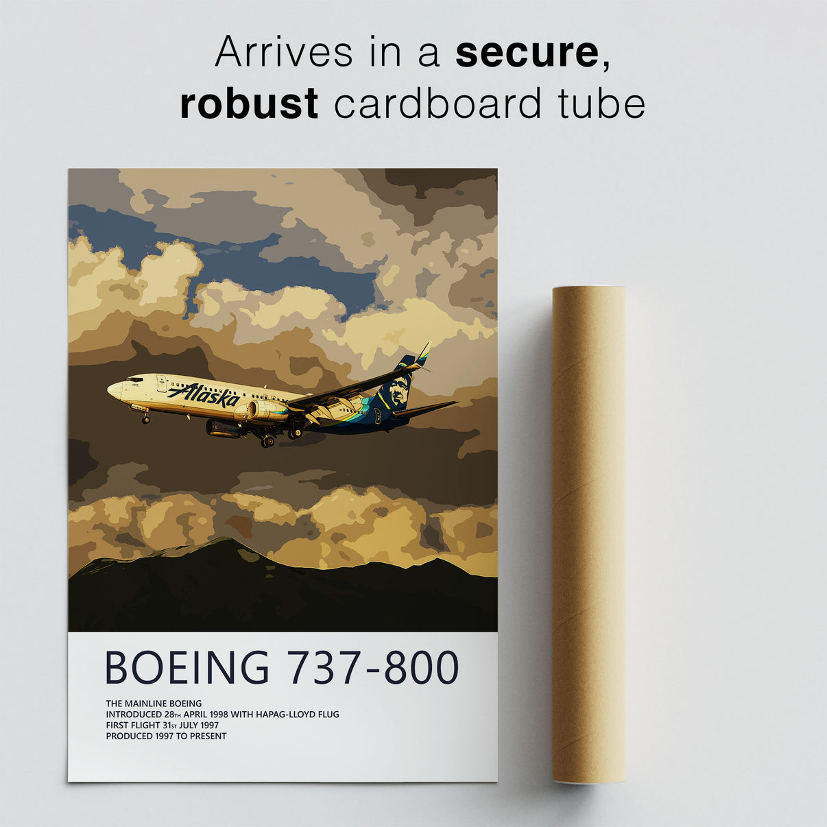 Alaska Airlines Boeing 737 Poster – Headwind Designs