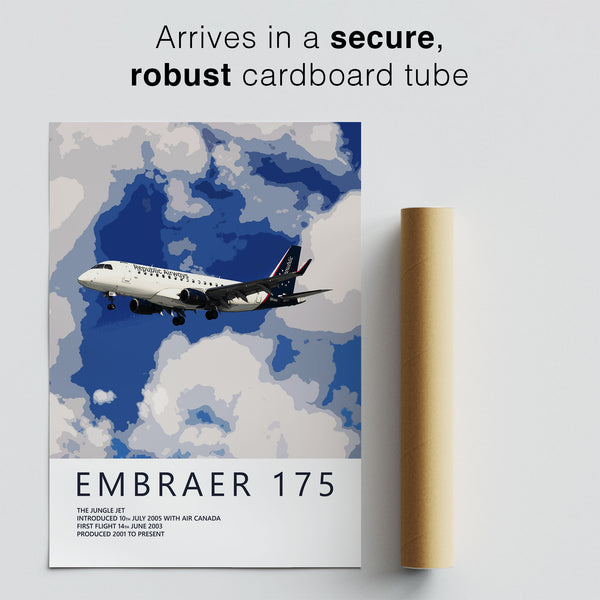 Republic Airways Embraer 175 Poster – Headwind Designs