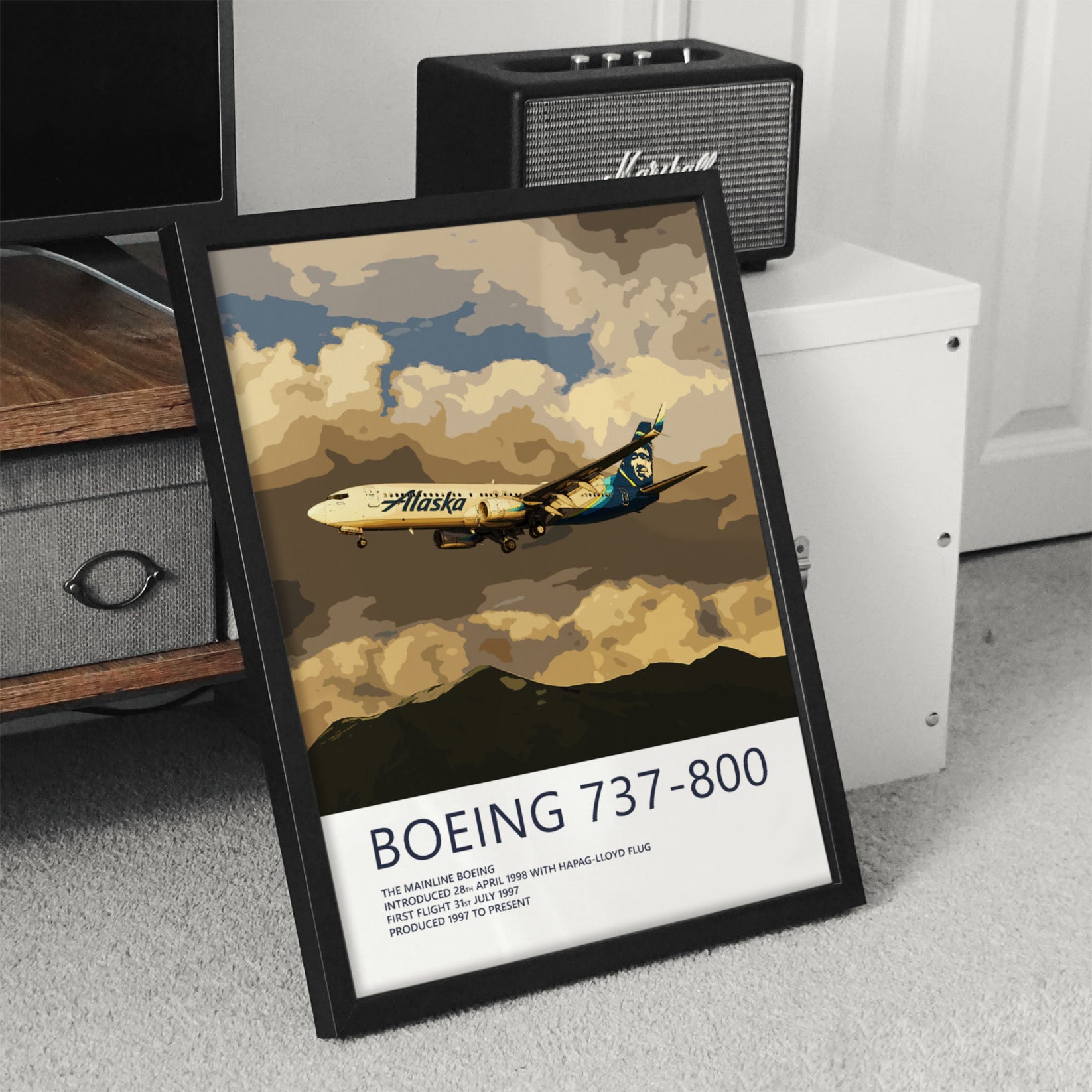Alaska Airlines Boeing 737 Poster – Headwind Designs