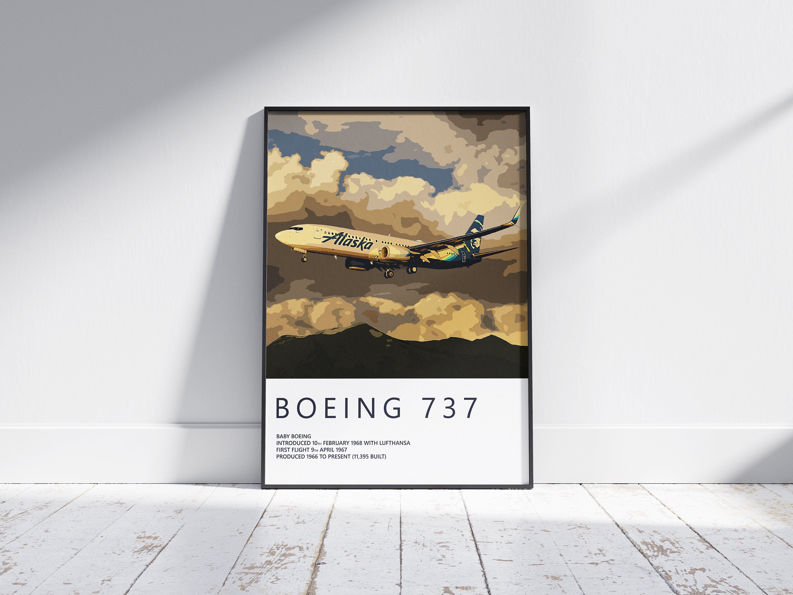 Alaska Airlines Boeing 737 Poster – Headwind Designs