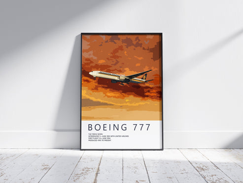 Singapore Airlines Boeing 777 Poster – Headwind Designs