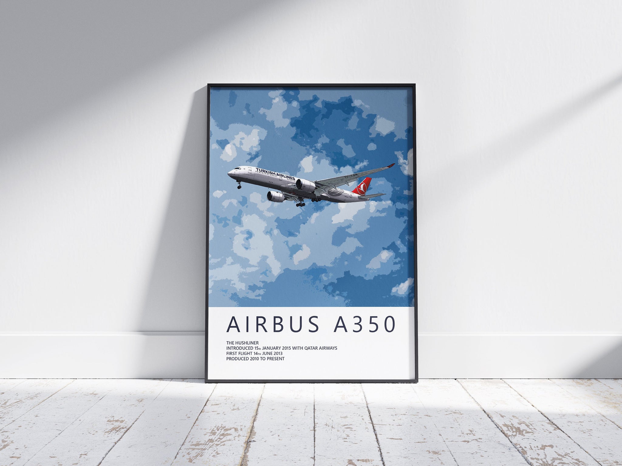 Turkish Airlines Airbus A350 Poster – Headwind Designs