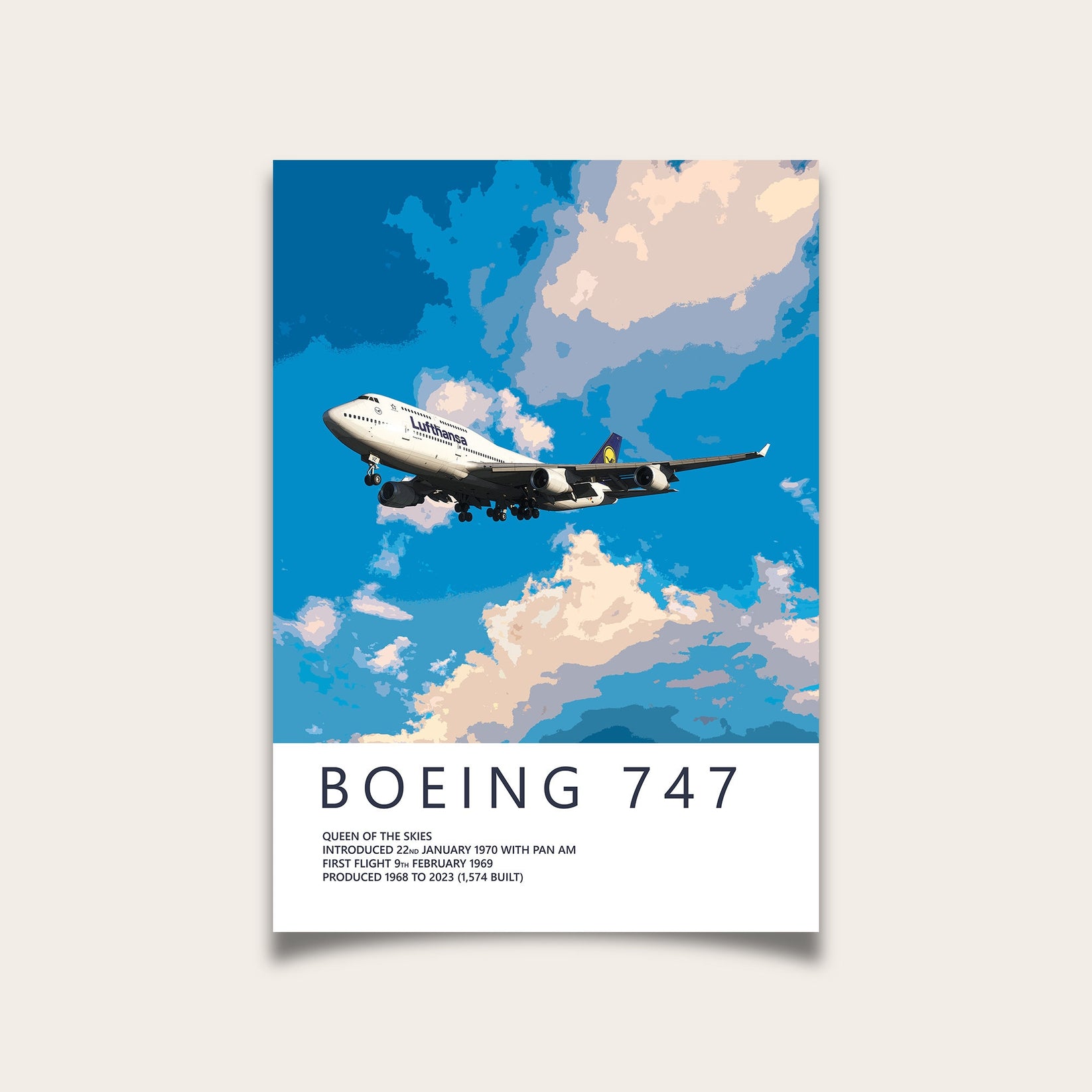 Lufthansa Boeing 747 Poster – Headwind Designs