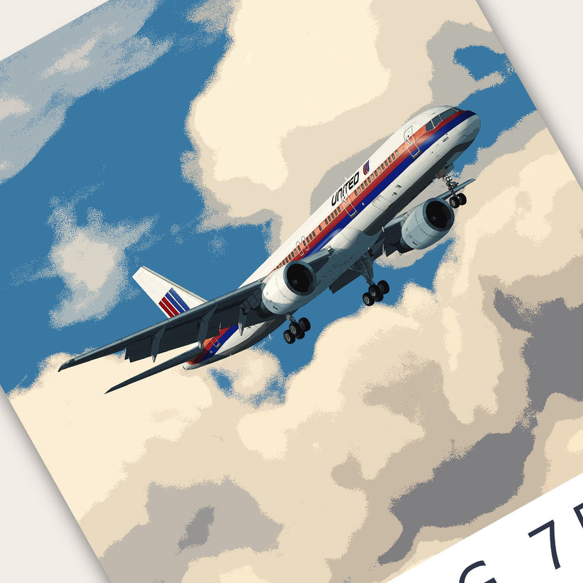United Airlines Boeing 757 Poster – Headwind Designs