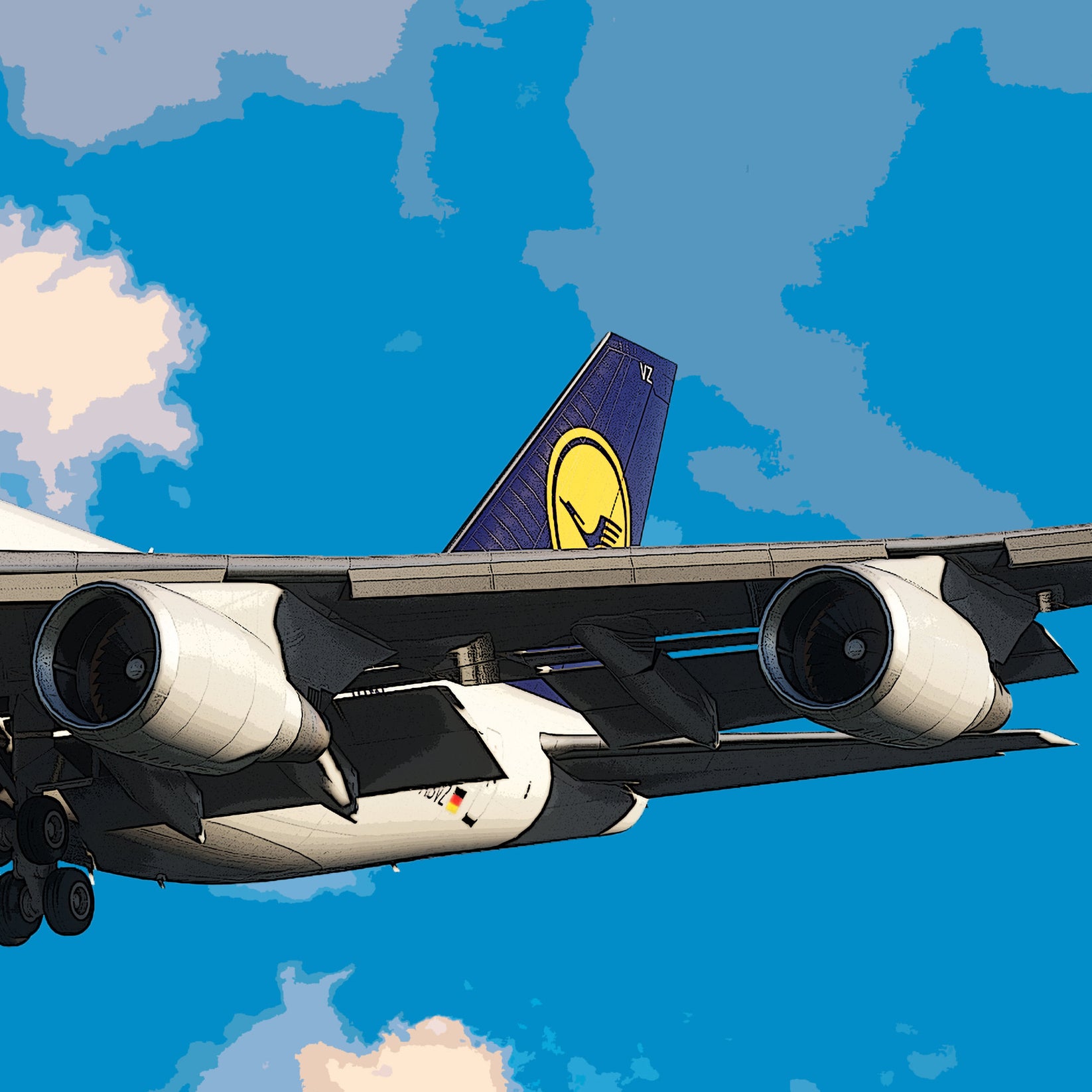 Lufthansa Boeing 747 Poster – Headwind Designs