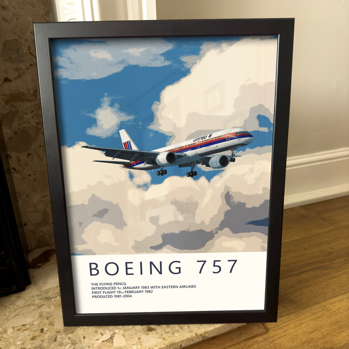 United Airlines Boeing 757 Poster – Headwind Designs