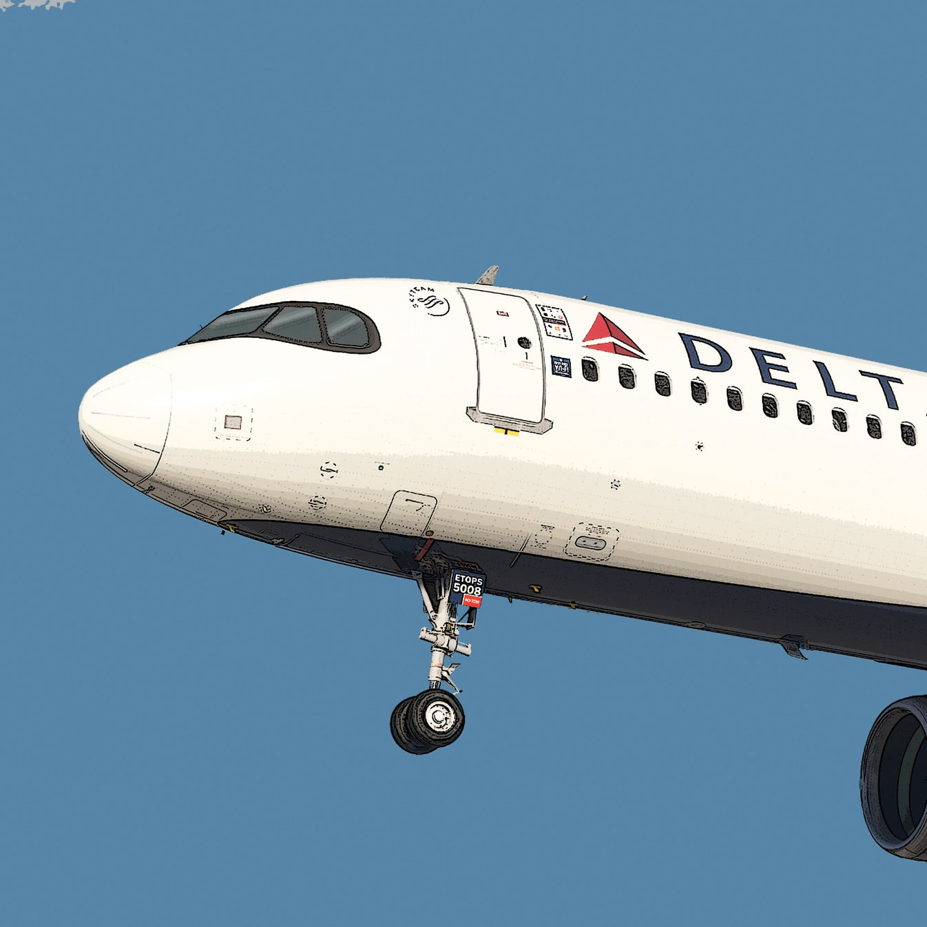 Delta Air Lines Airbus A321 NEO Poster – Headwind Designs