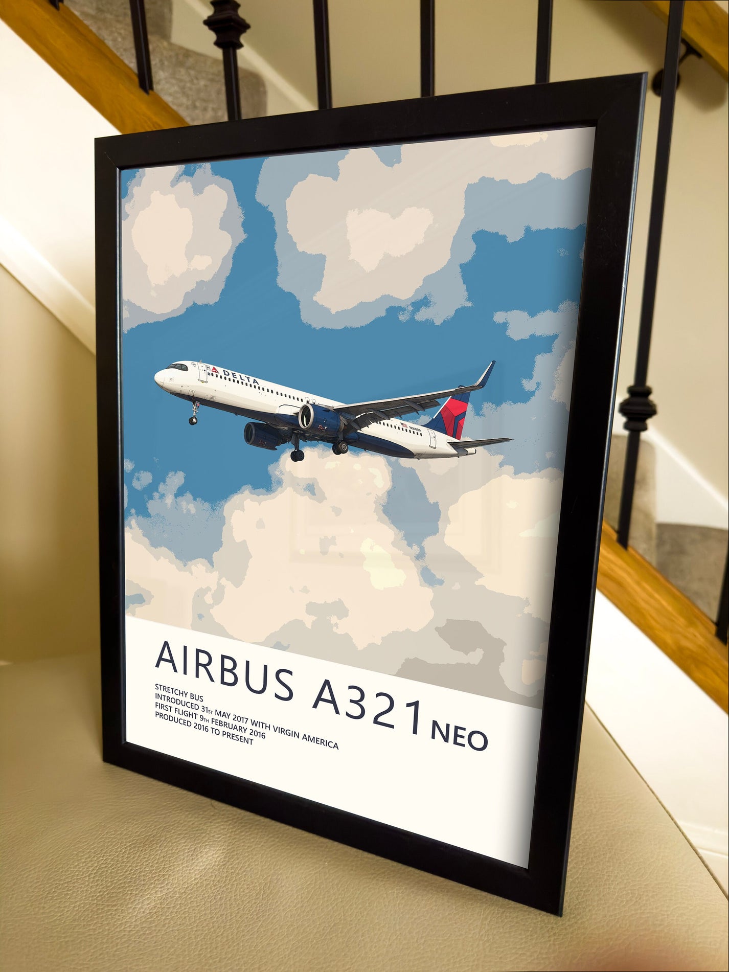Delta Air Lines Airbus A321 NEO Poster – Headwind Designs
