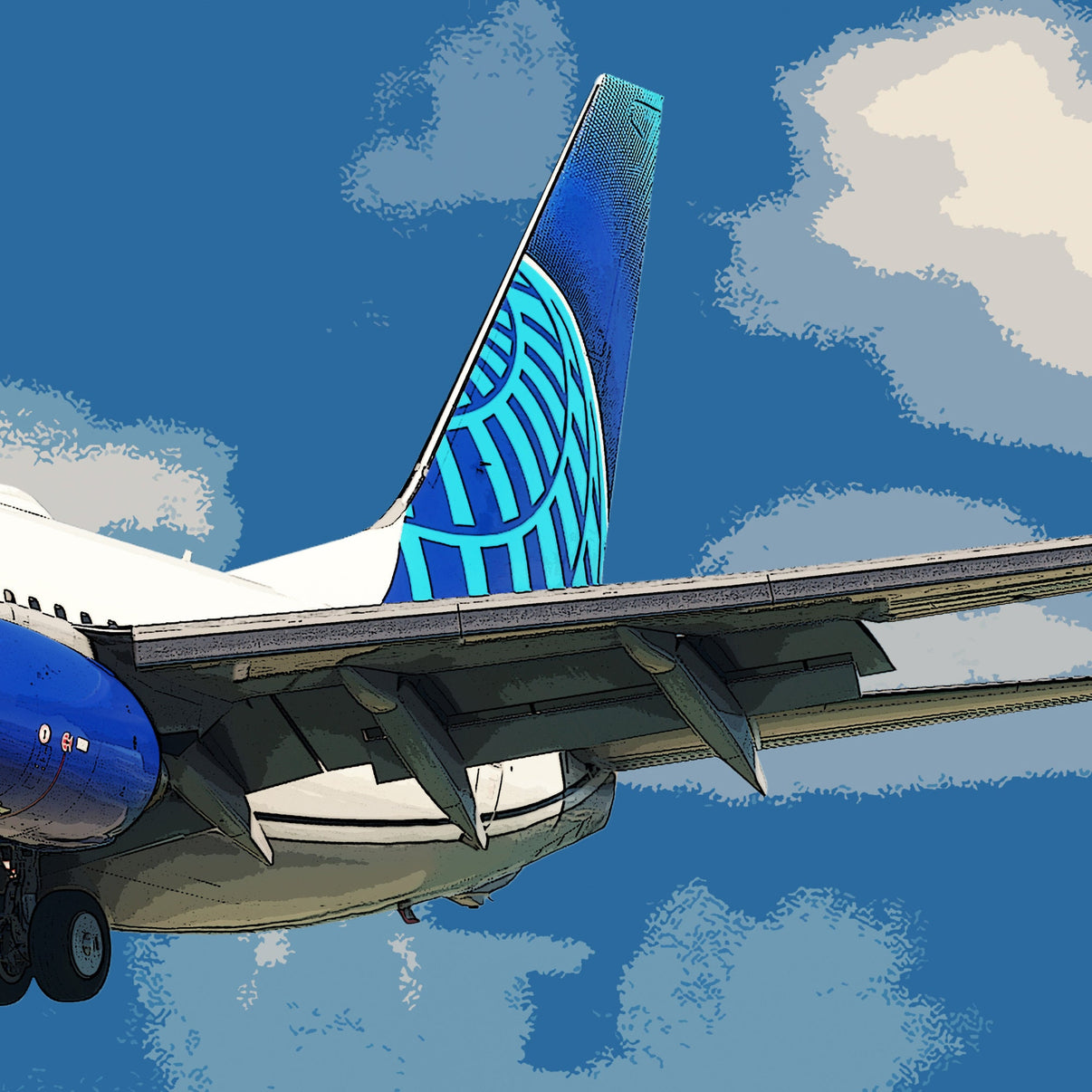 United Airlines Boeing 737 Poster – Headwind Designs