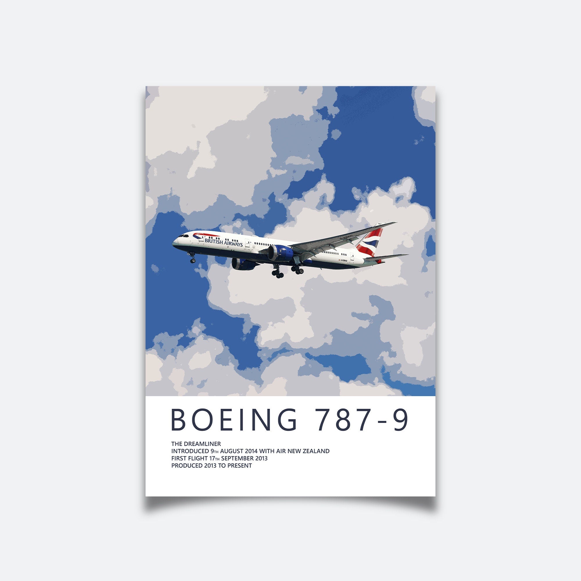 British Airways Boeing 787 Poster – Headwind Designs