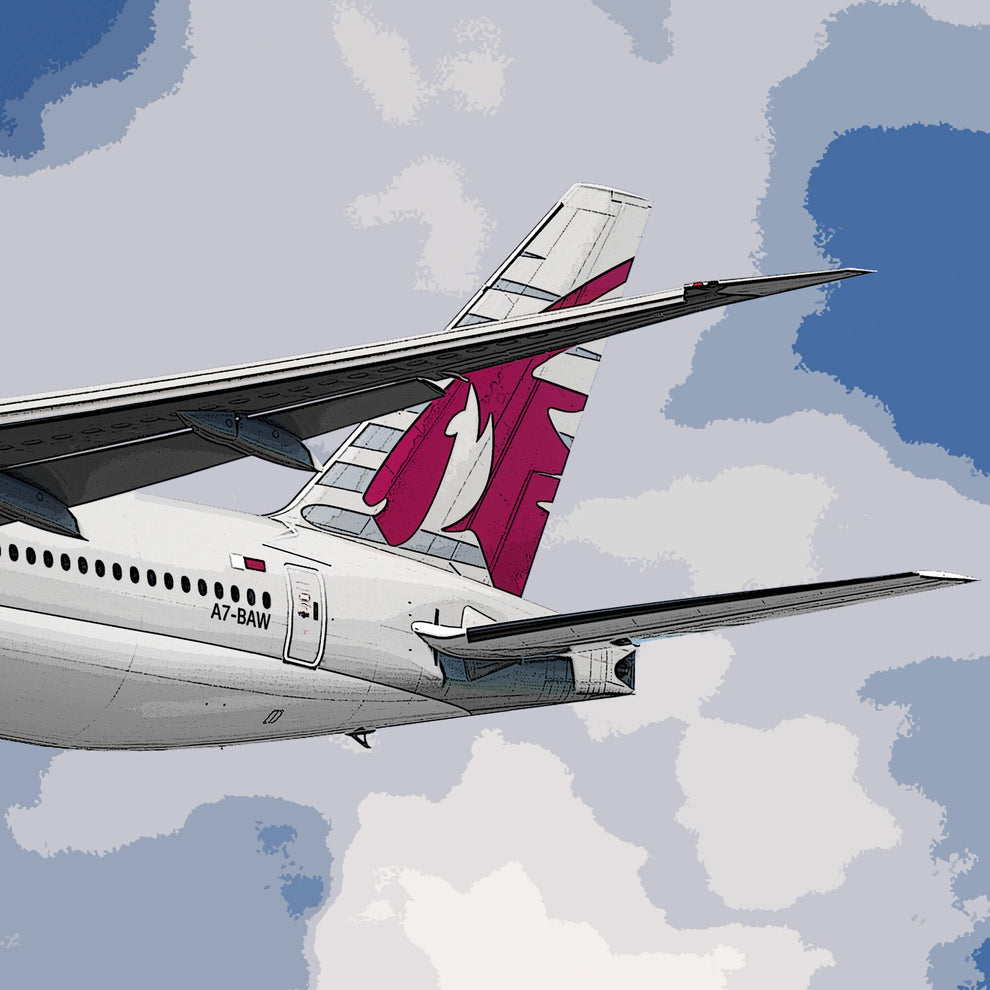 Qatar Airways Boeing 777 Poster – Headwind Designs