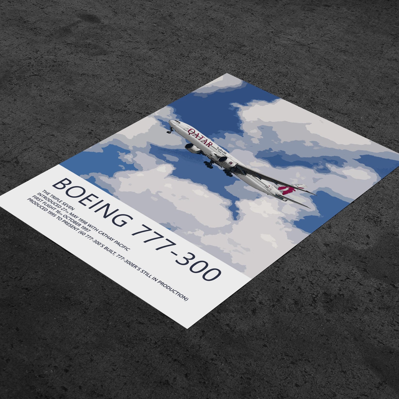 Qatar Airways Boeing 777 Poster – Headwind Designs